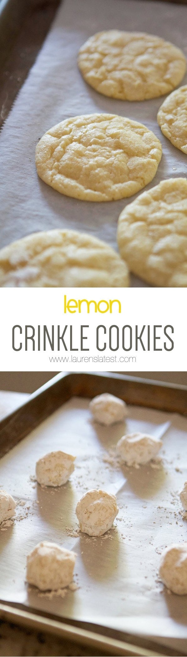 Lemon Crinkle Cookies - Lauren's Latest