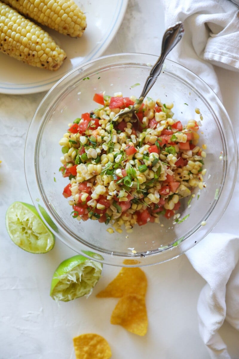 Grilled Corn Salsa Recipe (super easy!!) - Lauren's Latest