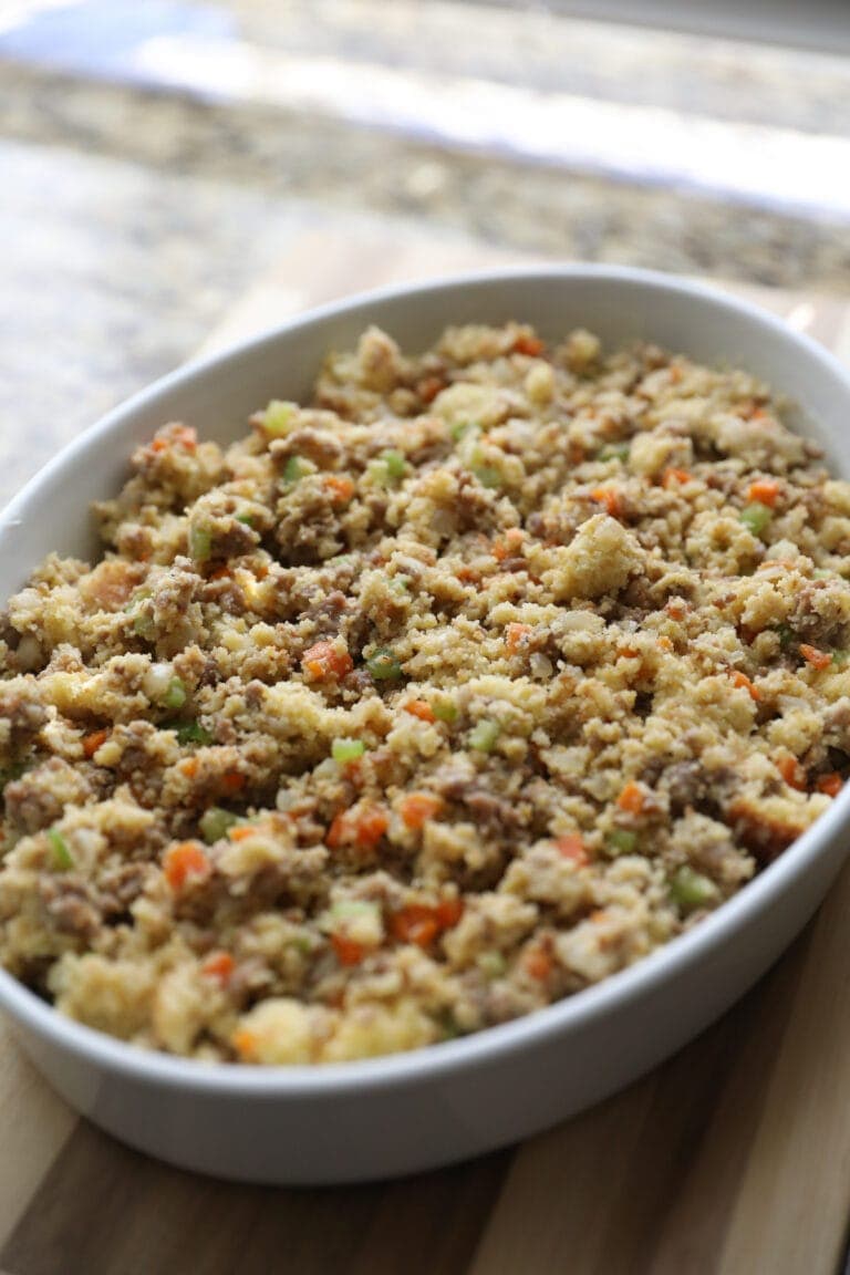 Cornbread Sausage Dressing - Lauren's Latest
