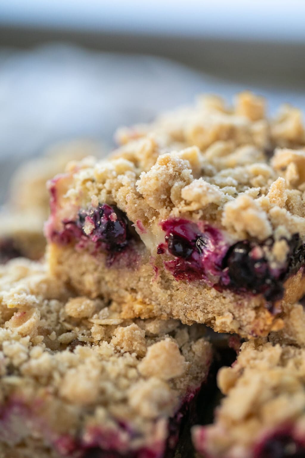 Blueberry Streusel Bars with Lemon Cream Filling - Lauren's Latest