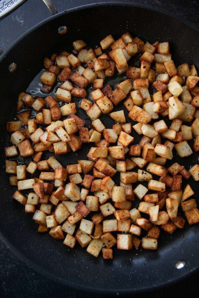 Pan Fried Potatoes {crispy & golden} - Lauren's Latest