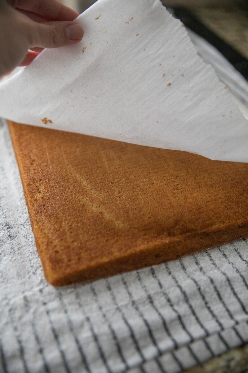 The BEST BEST Pumpkin Roll Cake - Lauren's Latest (step by step)