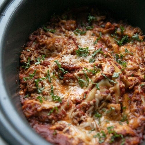 Slow Cooker Lasagna {crockpot recipe} - Lauren's Latest