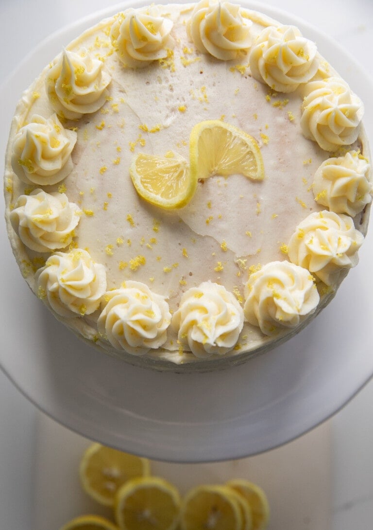 Lemon Cake with Lemon Buttercream Frosting - Lauren's Latest