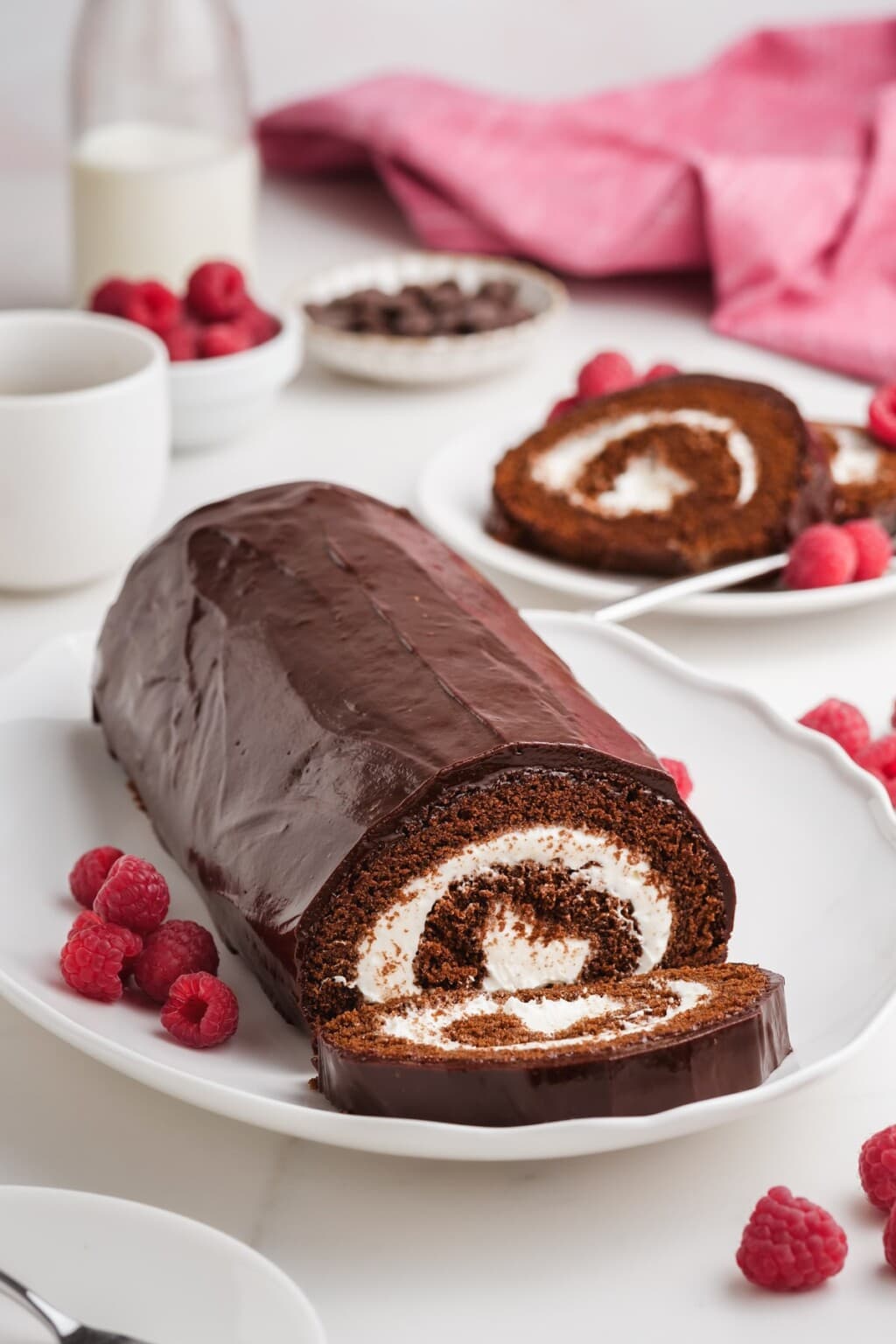 Chocolate Swiss Roll Cake Recipe - Lauren's Latest