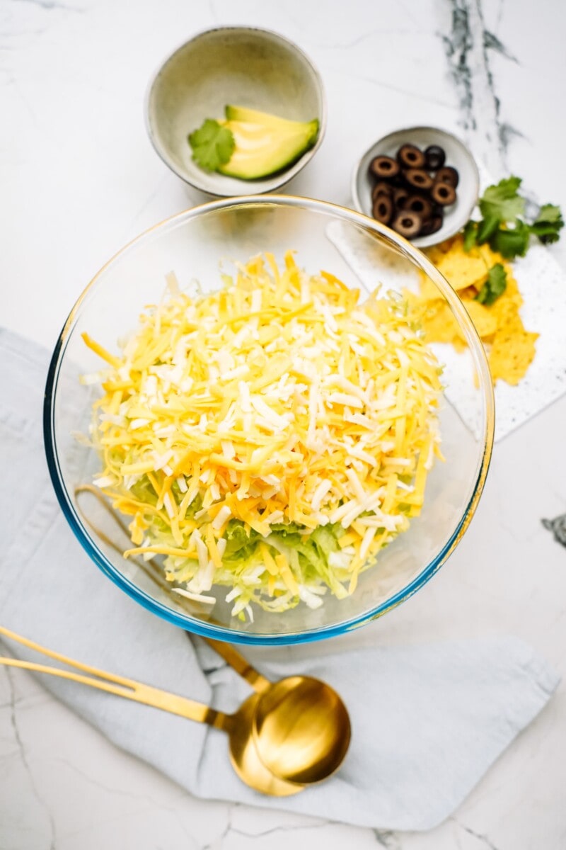 Taco Salad with Doritos & Catalina Dressing - Lauren's Latest