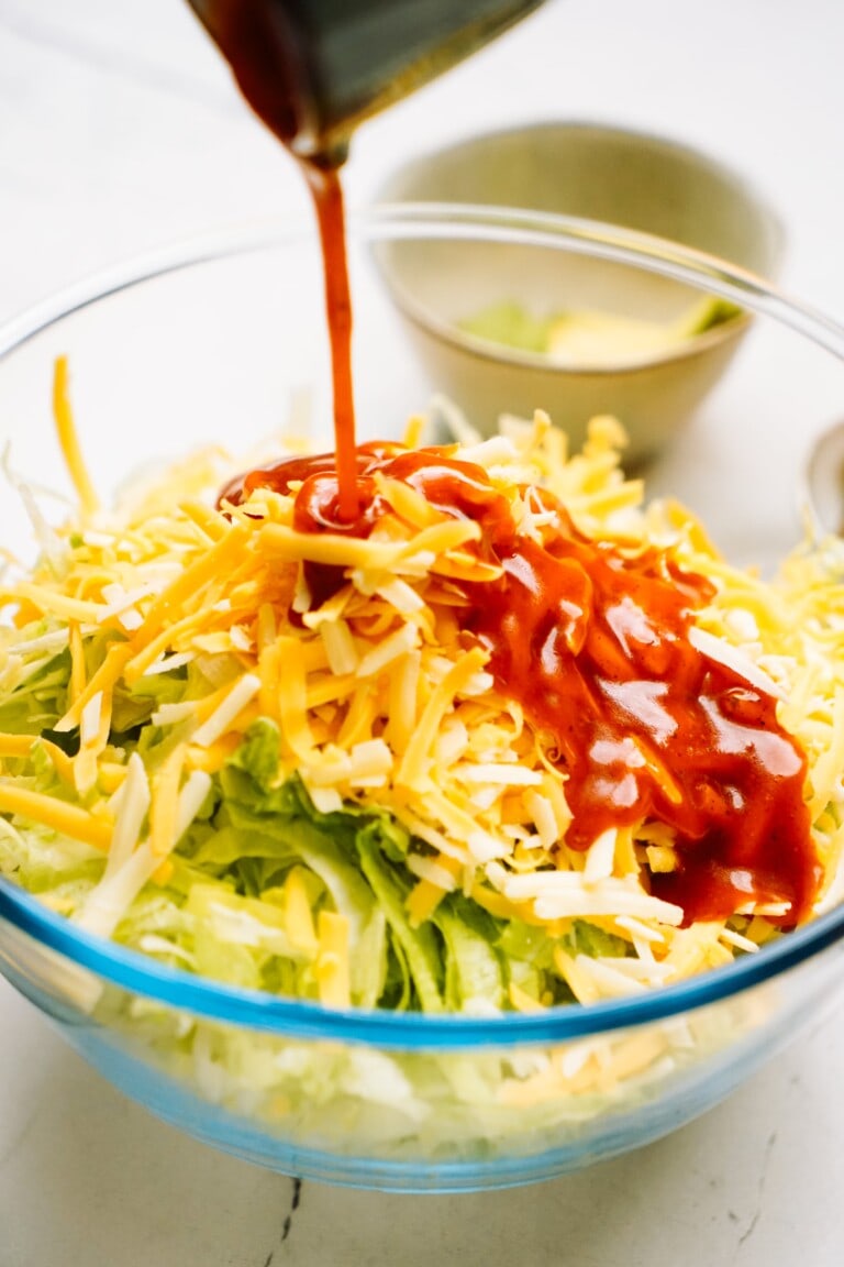 Taco Salad with Doritos & Catalina Dressing - Lauren's Latest